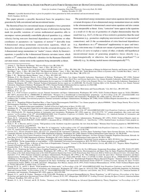 Theoretical Basis For Propulsive Force Generation Pdf General