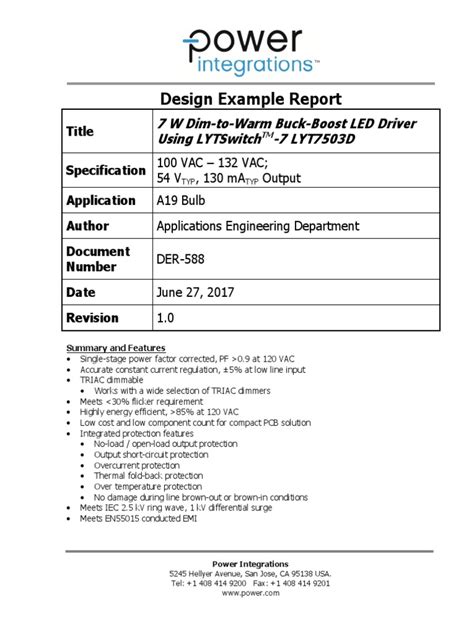 7 W Dim To Warm Buck Boost Led Driver Pdf Inductance Light