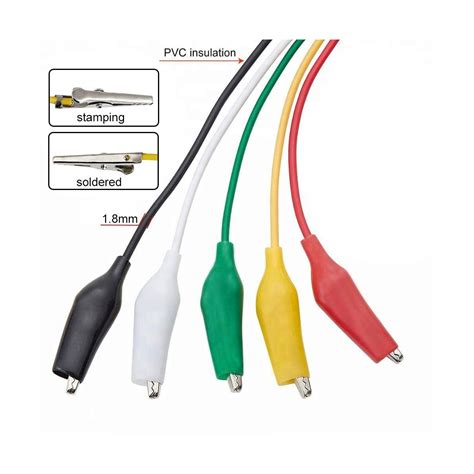 Cavi Con Pinze A Coccodrillo Colorati Set 10 Pez Cavetti Per
