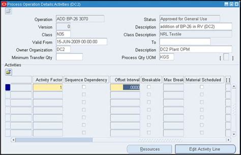 Oracle Applications OPM Oracle Process Manufacturing Setups Training Manual
