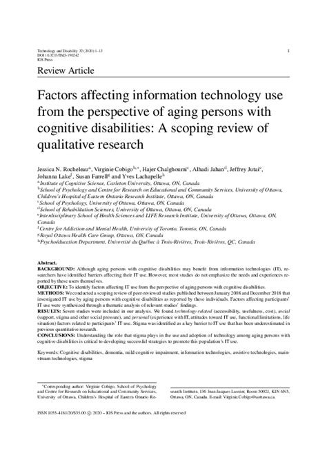 Pdf Factors Affecting Information Technology Use From The Perspective