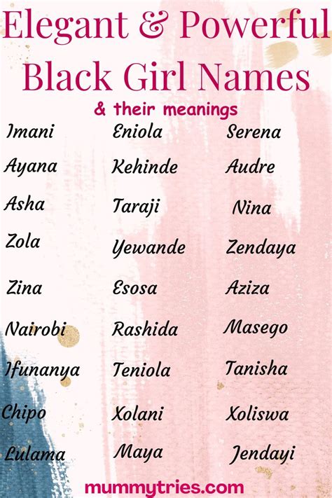 Great Black Girl Names