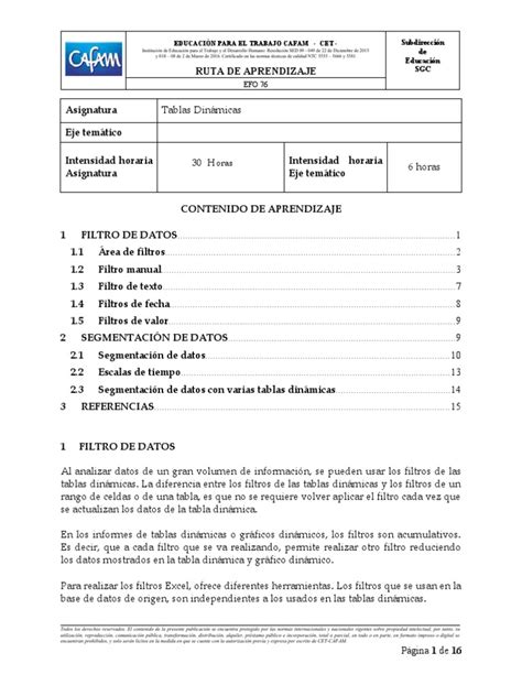 G03 Tablas Dinámicas V1 Pdf Segmentación De Imagen