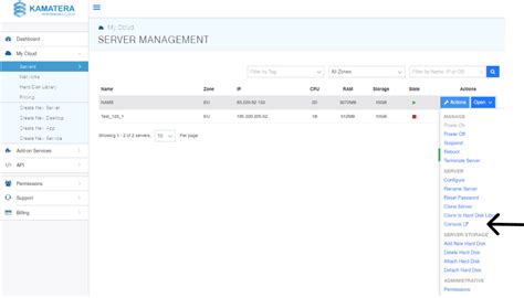 How Do I Connect To The Servers Console Kamatera