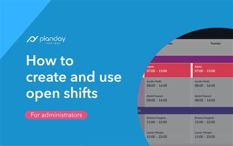What Are Schedule Templates Scheduling Planday Tutorials