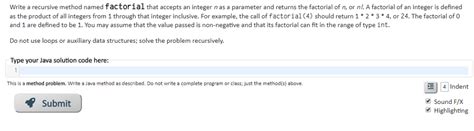 Solved Write A Recursive Method Named Factorial That Accepts