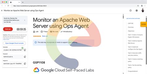 Monitor An Apache Web Server Using Ops Agent Gsp1108