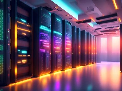 Premium Ai Image Digital Interior Construction Technologically Advanced Abstract Data Center