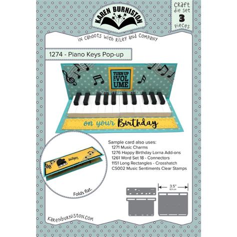 Karen Burniston Piano Keys Pop Up Papercraft Maniac
