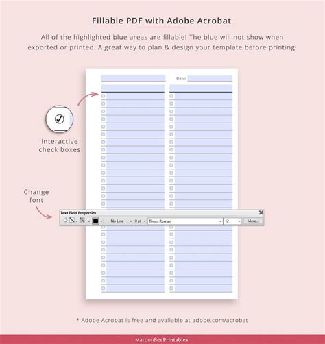 Editable To Do List Fillable To Do List Template Editable HP Etsy