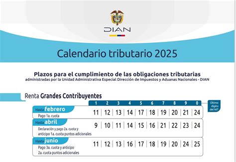 Dian Definió El Calendario Tributario Para El 2025