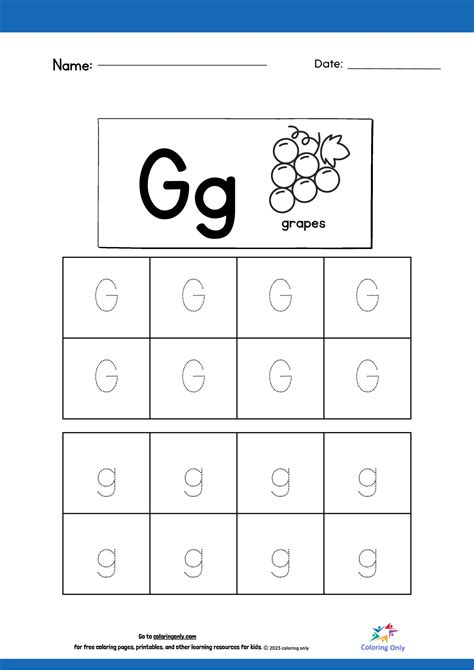 Letter G Tracing