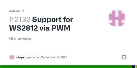 Support For Ws2812 Via Pwm · Issue 2132 · Dotnetiot · Github