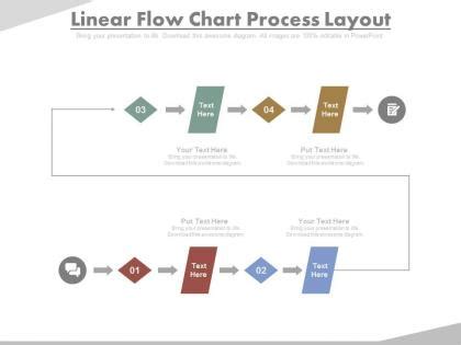 Linear Flow Chart Process Slide Team