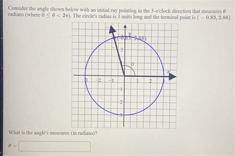 Solved Consider The Angle Shown Below With An Initial Ray Pointing In The 3 Oclock Direction