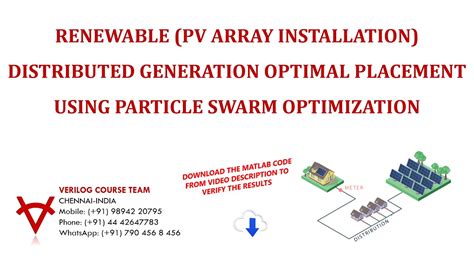 Renewable Pv Array Installation Distributed Generation Optimal