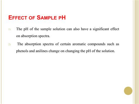 Factors Affecting Uv Visible Spectroscopy Pptx