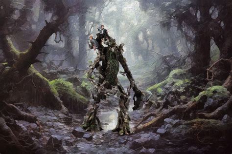Treebeard In The Fangorn Forest Canvas Print LOTR Art LOTR Print LOTR Gift Etsy