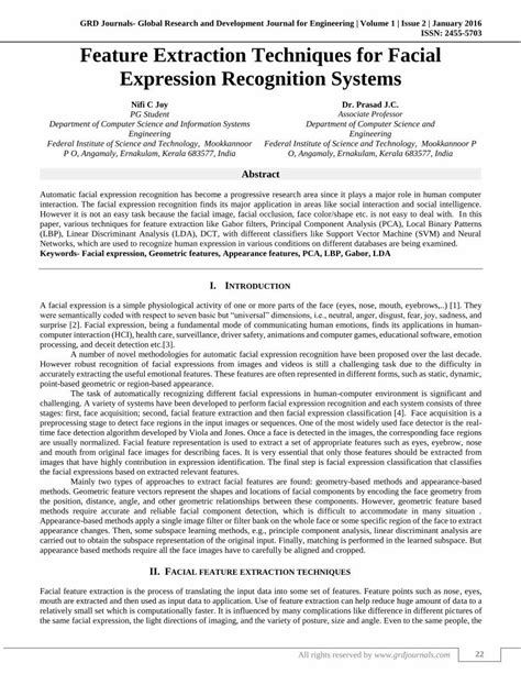 Pdf Feature Extraction Techniques For Facial Expression Recognition Systems Dokumentips