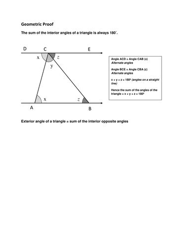 Maths Shape Ks3 Ks4 Angle Sum Of Polygons Investigation Illustrations