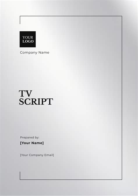 Free Tv Script Template To Edit Online