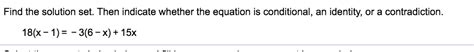Solved Find The Solution Set Then Indicate Whether The