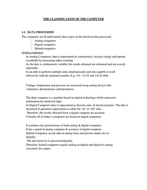 Solution Lec 2 Classificatio Of Computers Studypool
