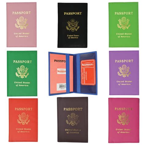 Wholesale Usa Gold Logo Passport Cover Holder For Travel Colors