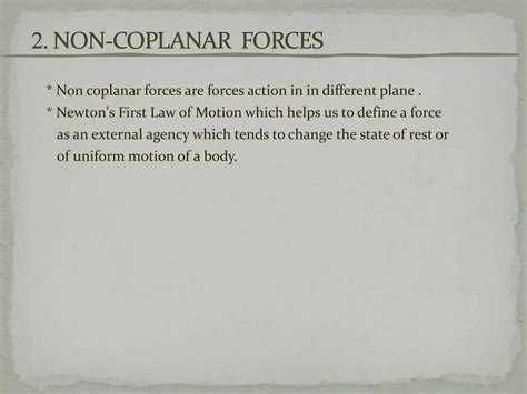 Non Coplanar PPTX Physics Science