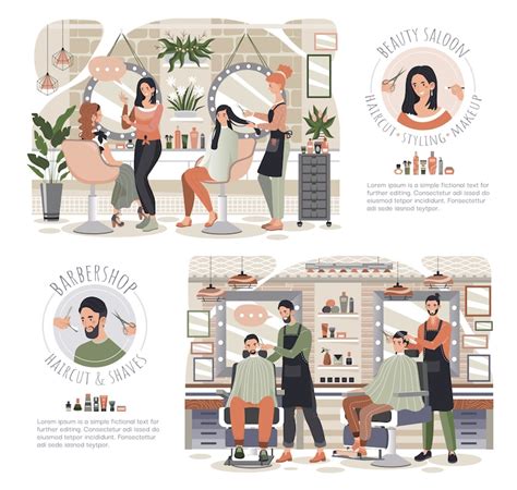 미용실 일러스트 이미지 Freepik에서 무료 다운로드