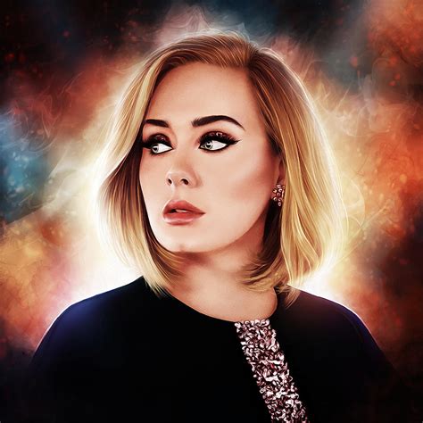 Adele Singer Digital Art By Ali Za Pixels