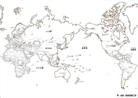 世界地図 なぞりえ プリント パターン2 無料ダウンロード