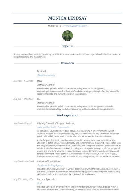 Program Assistant Resume Samples And Templates Visualcv