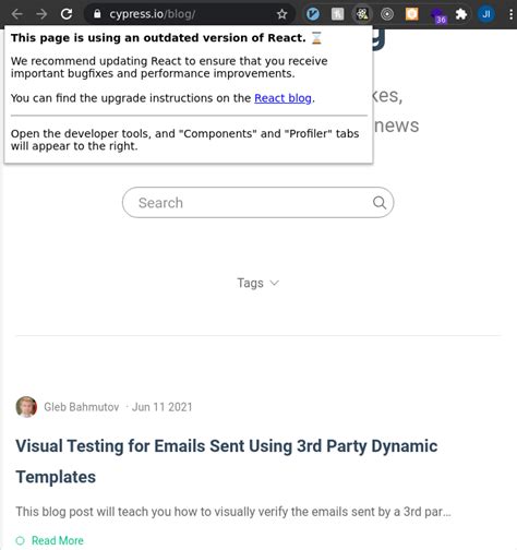 Blog Is Using Outdated Version Of React · Issue 4003 · Cypress Iocypress Documentation · Github