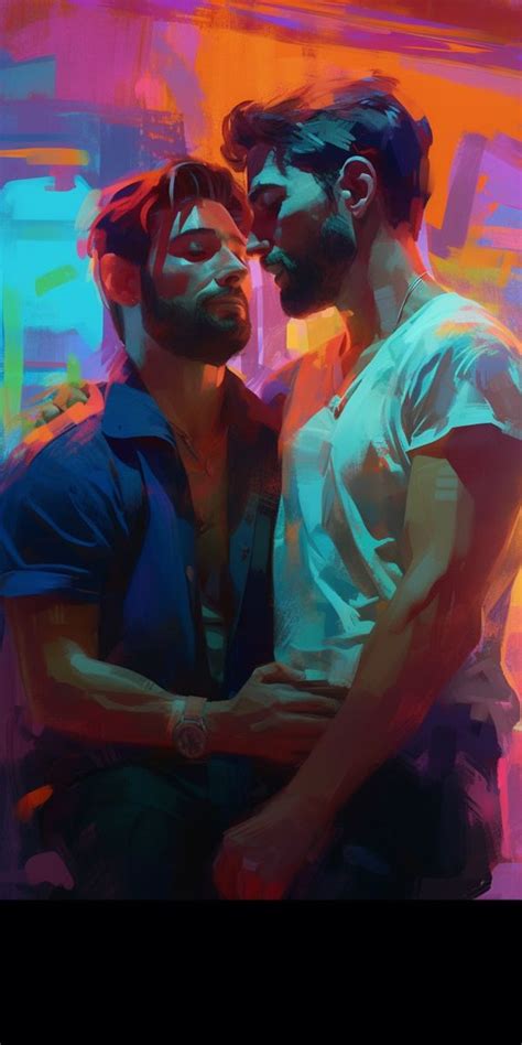 Prompt A Painting Of Two Mens Love In A Tank Top In The Style Of
