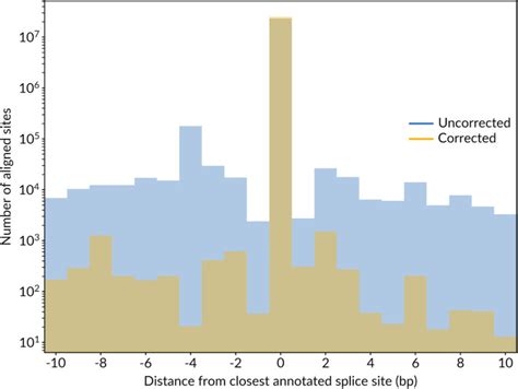 correcting minimap2 genomic read alignments improves splice site