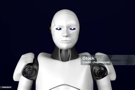 공상 과학 로봇 검은 배경에 안드로이드 3d 렌더링 3차원 형태에 대한 스톡 사진 및 기타 이미지 3차원 형태 Cpu 가공의 인물 Istock