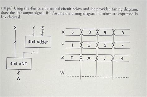 Solved 10 Pts Using The 4bit Combinational Circuit Below Chegg Com