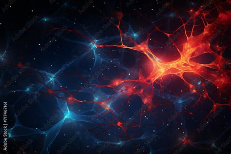 An Intricate Web Of Interconnected Neurons Each Represented As Vibrant Nodes With Dynamic