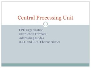 Central Processing Unit PPTX