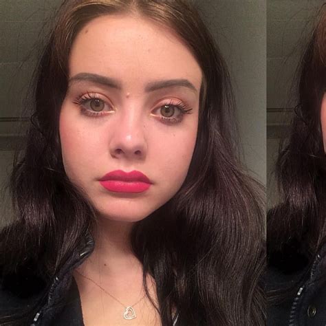 Two Pictures Of A Woman With Long Hair And Red Lipstick On Her Face One Is Looking At The Camera