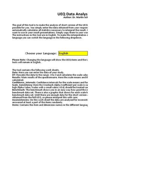 Short Ueq Data Analysis Tool Pdf Standard Error Standard Deviation