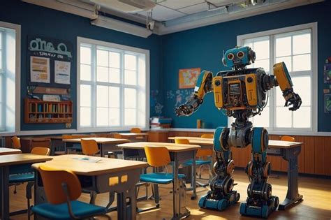 Classroom With A Robotics Corner Premium Ai Generated Image