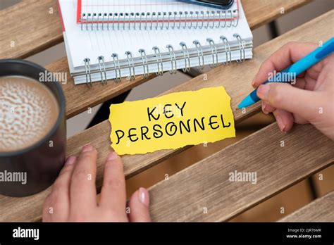 Writing Displaying Text Key Personnel Word Written On Program