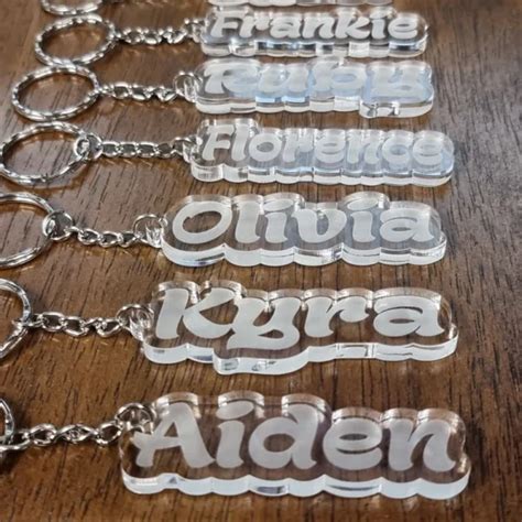 Personalized Name Acrylic Keychain Keychains Kenya