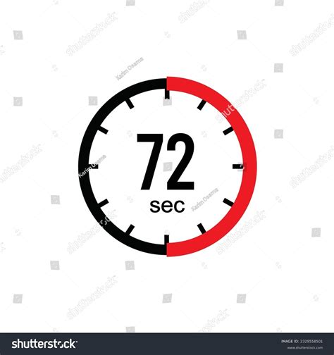 72 Seconds Timer Clock 72 Sec Stock Vector Royalty Free 2329558501 Shutterstock