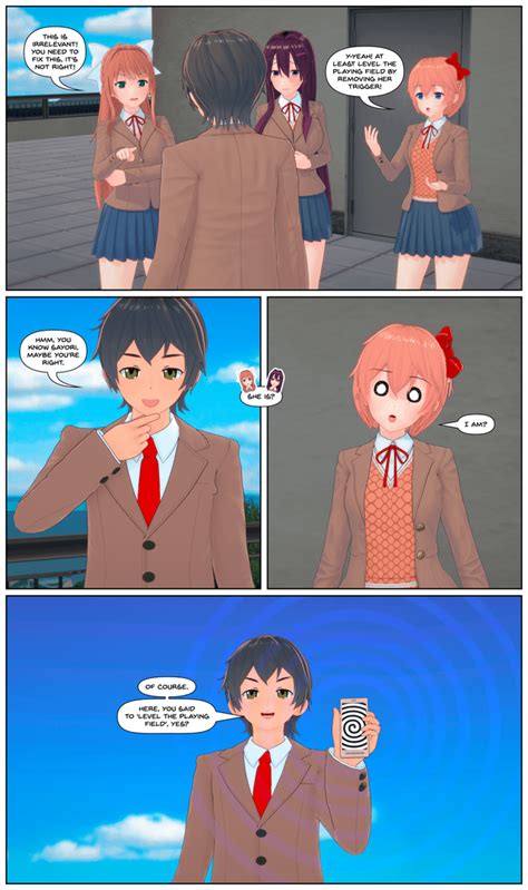 Doki Doki Hypno Club Comic Sayori Natsuki Yuri Monika Rollb The