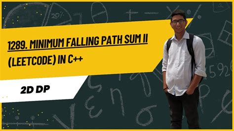 1289 Minimum Falling Path Sum Ii Youtube