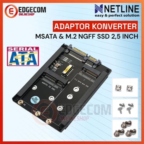 Jual Casing External SSD M 2 NGFF MSATA To SATA III Adapter Jakarta Pusat Edgecom Tokopedia
