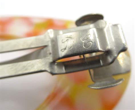 Orange Yellow White Vintage Barrette Hair Clip Signed Dc 70s Ebay